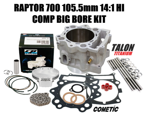Raptor 700 700R SE 105.5 Big Bore Kit 14:1 Hi Comp Race Gas Piston 734 ...