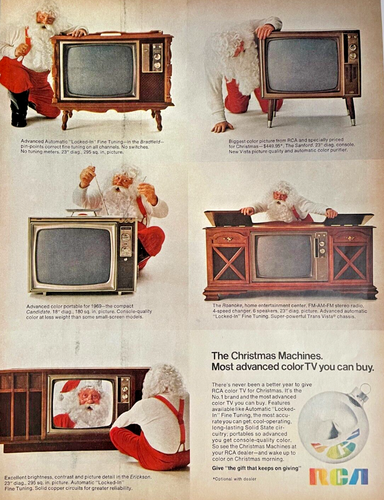1968 Magazine Advertisement RCA Color TVs Santa Claus | eBay