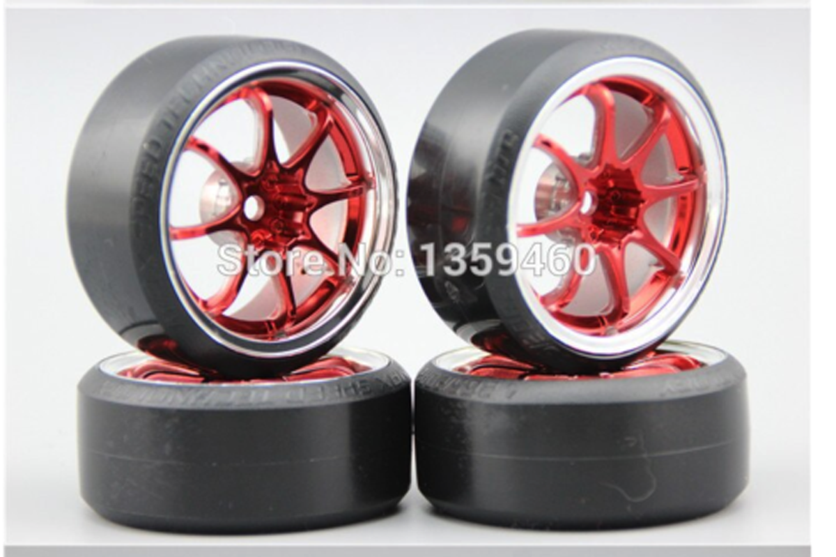 1/10 Rc Drift Car Wheels Tires For Tamiya tt01 tt02 Hpi Rs4 Sprint ...