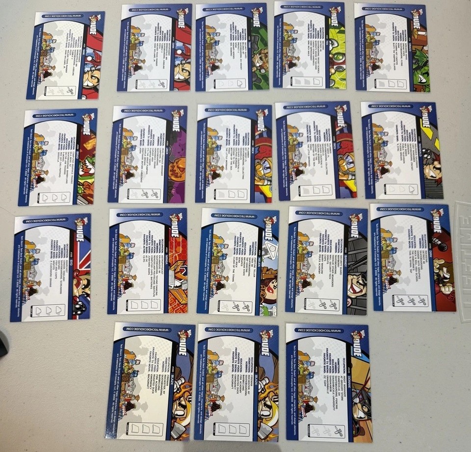 *RARE* 18 Official Tech Deck Dudes Vintage 2003 Collector Trading Cards ...