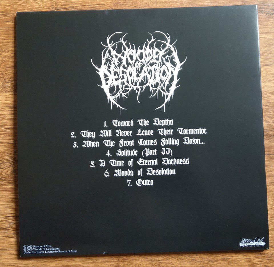 WOODS OF DESOLATION ‎– Toward The Depths (Crystal Clear White Marbled ...