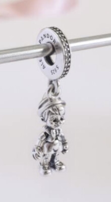 Genuine Pandora Charm Silver DISNEY Pinocchio A Real Boy Dangle Hanging ...