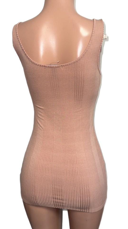 Y2K Forever 21 Henley Snap Ribbed Tank Top Blush Cami Soft Festival S Fairycore | eBay