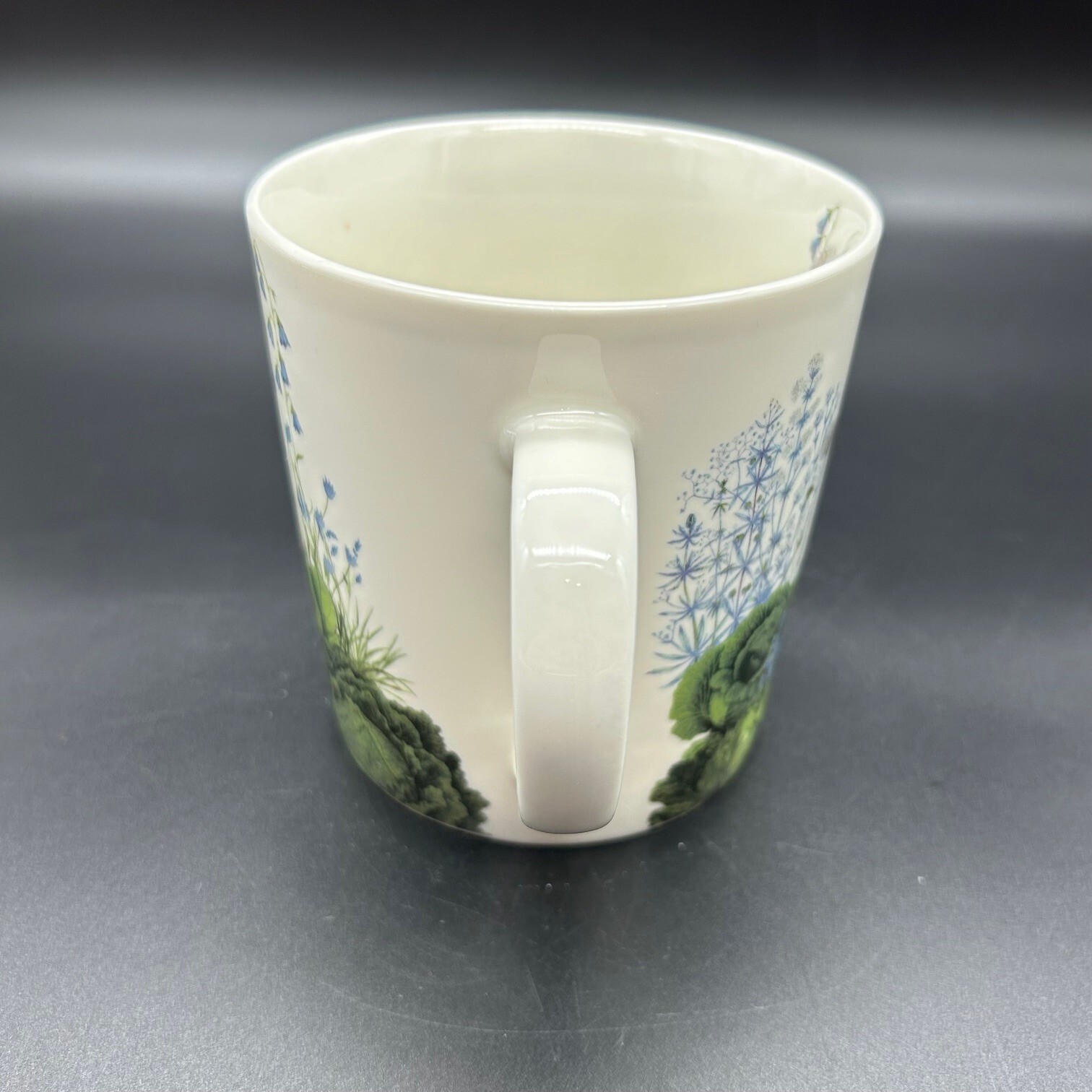 Spring Bunny Rabbit Coffee Mug Bone China Blue Bonnet Flowers Fab Funky ...