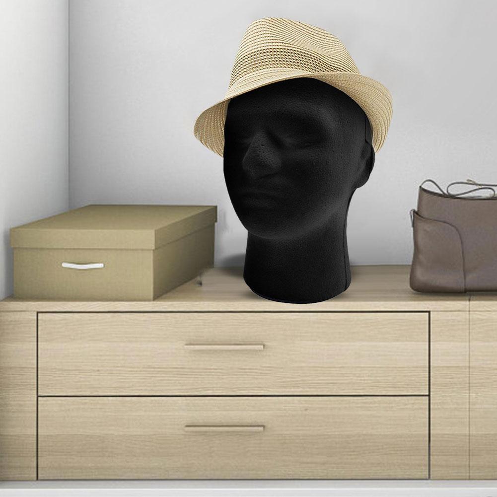 Practical Male Foam Mannequin Head Model Hat Wig Glasses Display Stand ...