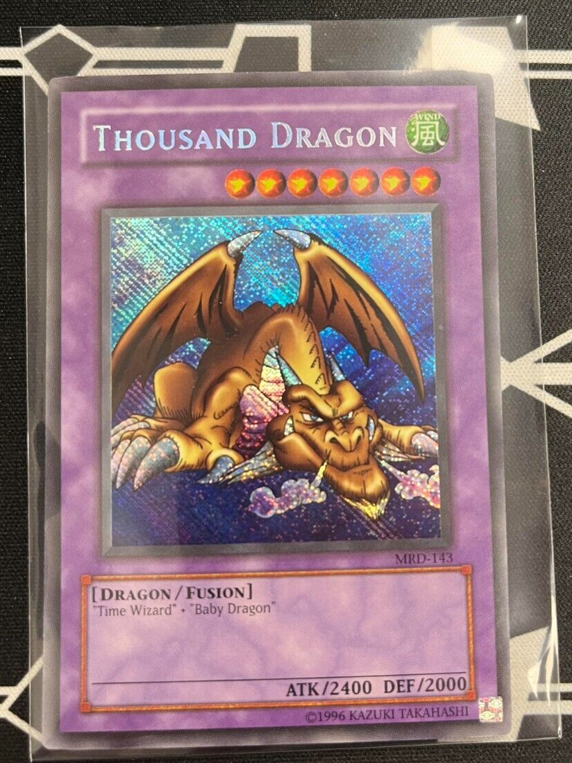 Thousand Dragon MRD-143 unl Secret Rare Yugioh VLP Misprint Reverse ...