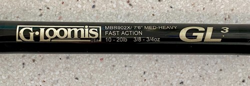 G Loomis Rod MBR902X/ 7'6" MED - HEAVY FAST ACTION 10-20 lb 3/8 - 3/4 ...