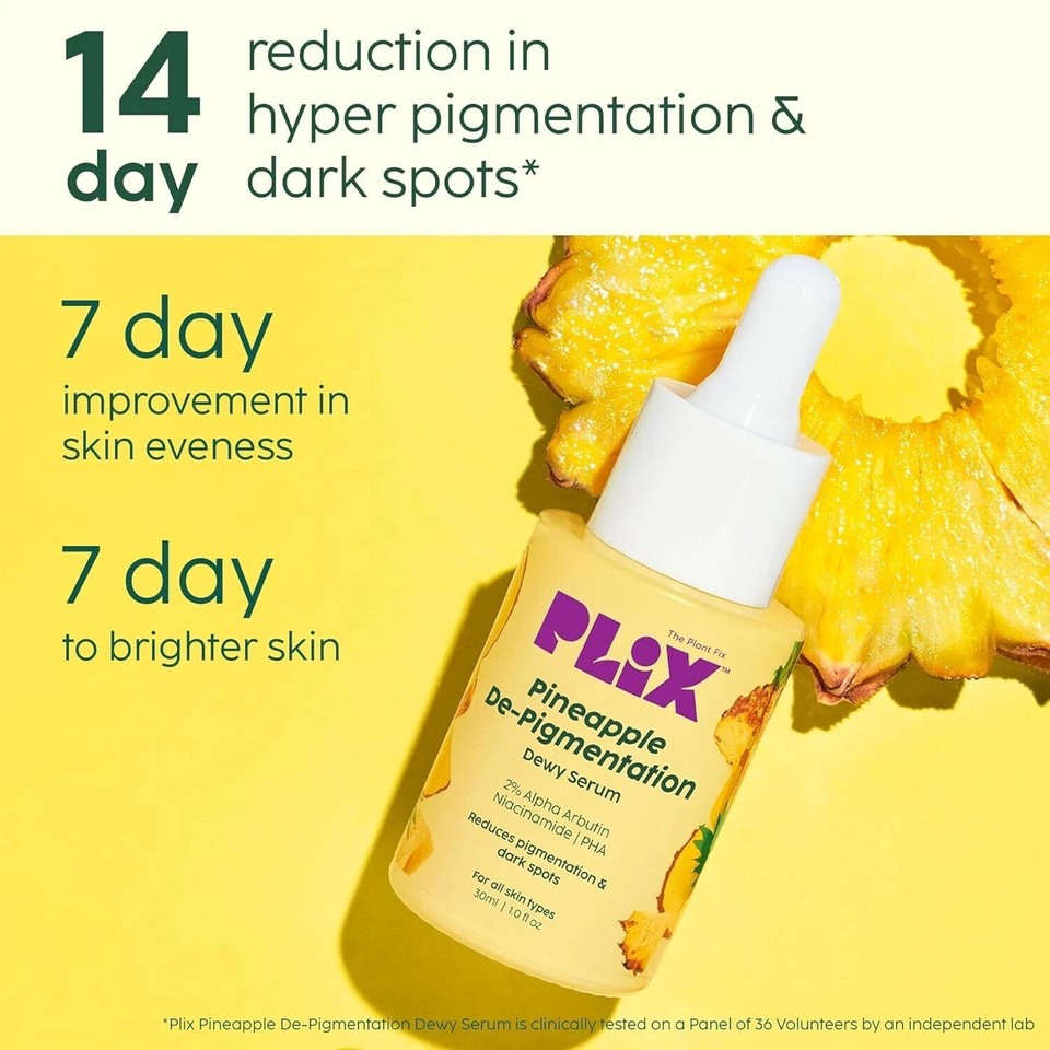 PLIX - Pineapple Pigmentation Cleanser, Face Serum & Moisturizer 30ml ...