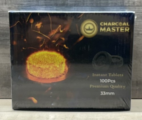 100 Piece 33mm Quick Light Charcoal Master Coal Disks Instant Tablets ...