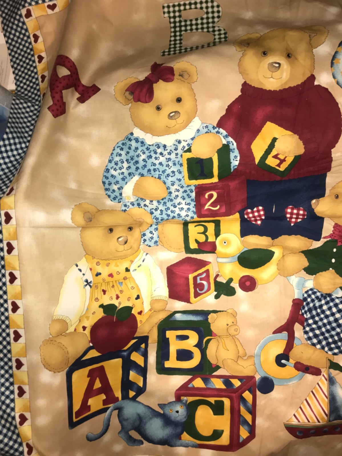 2 PCS ABC Bears QUILT, Sew, FABRIC SET by Northcott Studios | eBay