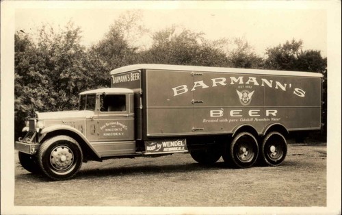 Kingston New York NY Delivery Truck Advertising BARMANN'S BEER c1930 ...