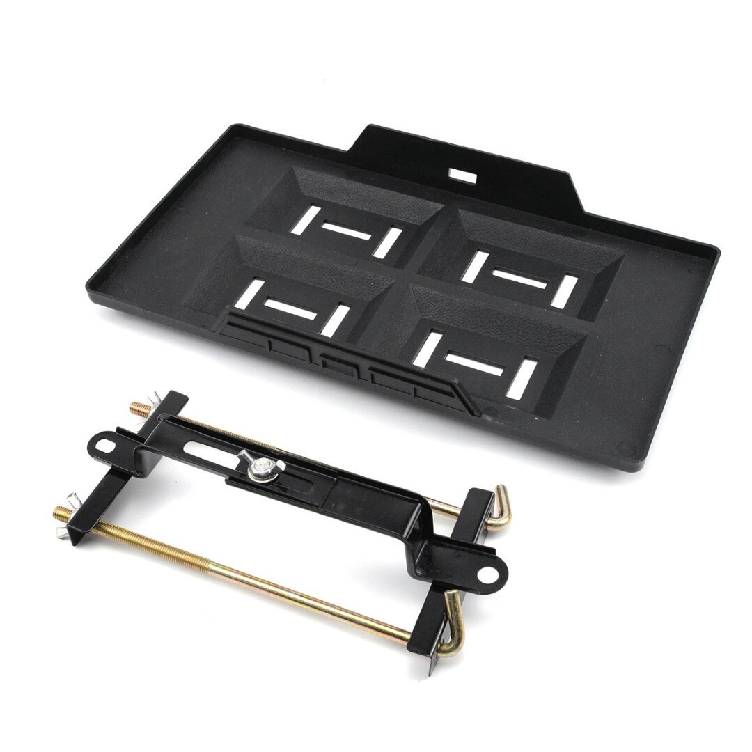 Car Adjustable Battery Tray Hold Battery Storage Holder Down Clamp ...
