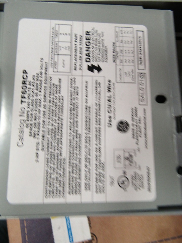 GENERAL ELECTRIC TF30RCP A/C DISCONNECT | eBay