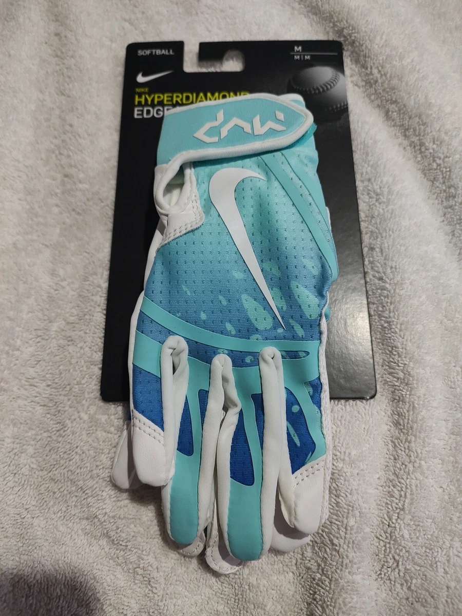 Blue Softball Batting Gloves