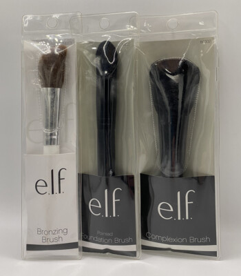 Set of 3 ELF (e.l.f.) Brushes - Complexion, Pointed Foundation ...