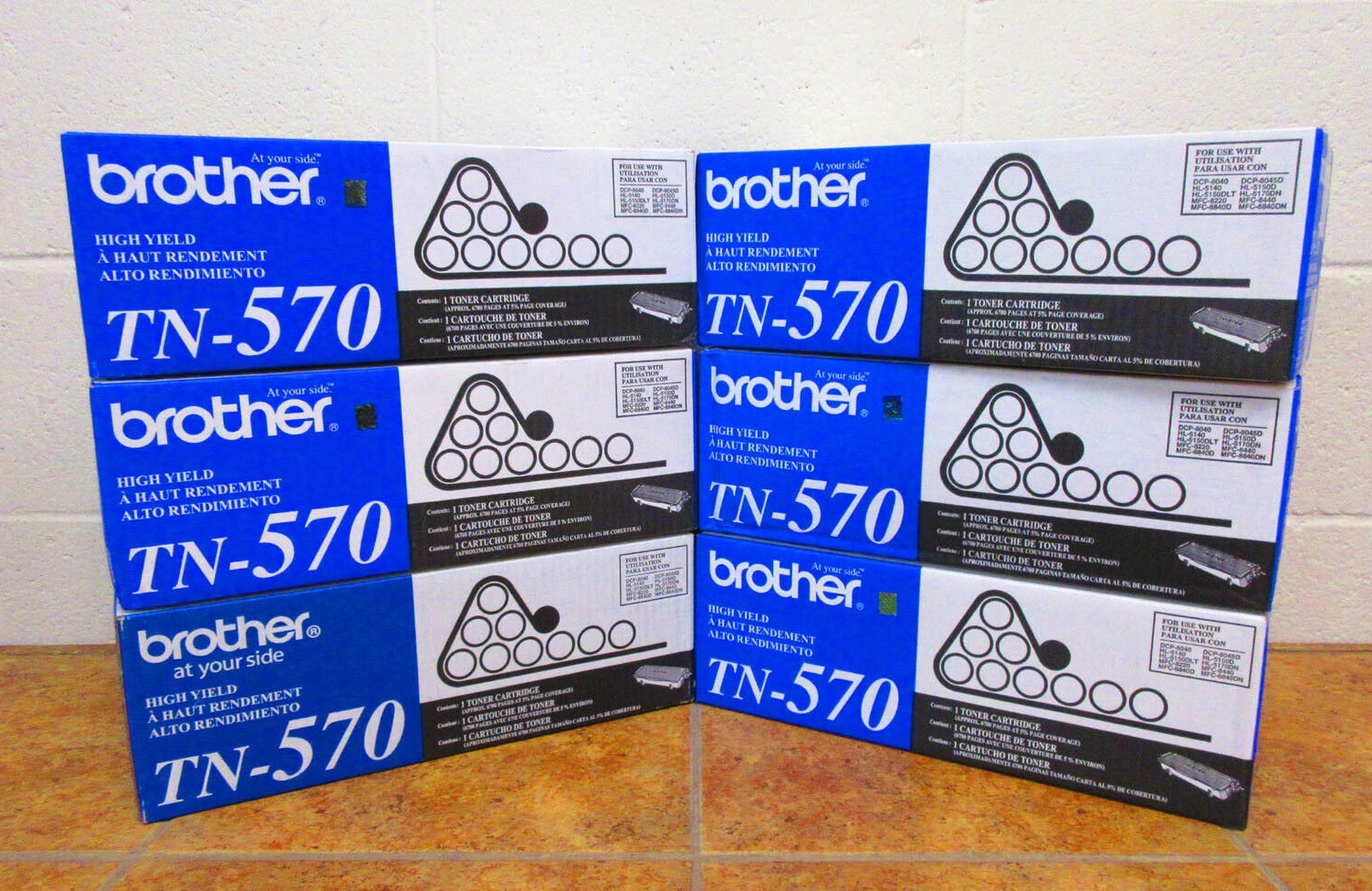 NEW BROTHER TN-570 Black OEM Genuine Toner Print Cartridge Sealed ...