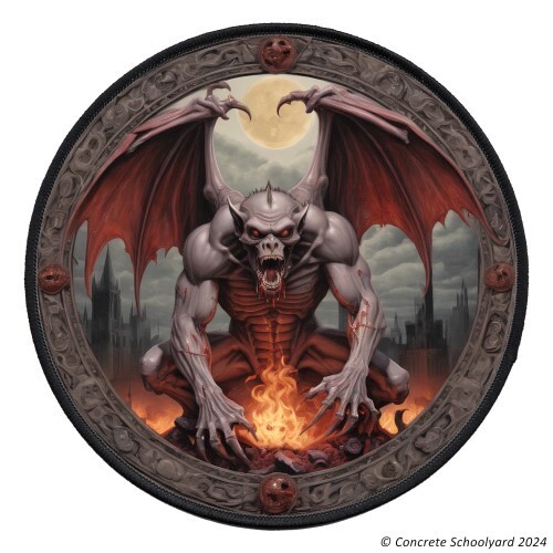 Metal Gargoyle Patch Up to 25cm, Large Iron On Jacket Backpatch, Biker ...