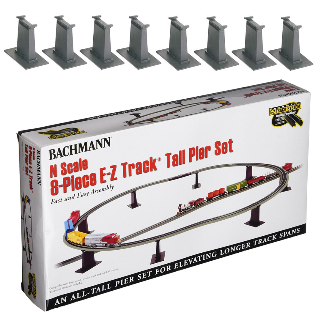 NEW Bachmann EZ-Track 8-Piece Tall Pier Set N Scale | eBay