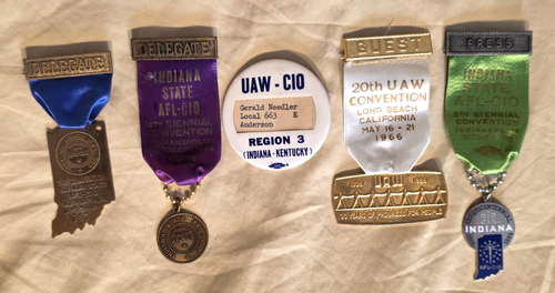 Lot of 5 1960s UAW Pins United Auto Workers Union Pins | eBay