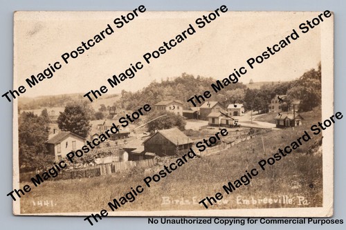 Annototated EMBREEVILLE Pennsylvania RPPC Chester County Herbener Photo ...