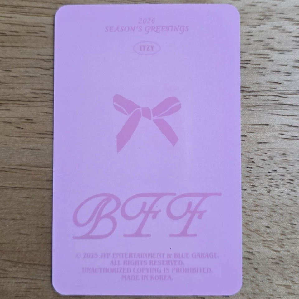 Ryujin Official Photocard Itzy 2026 Season's Greeting Best Friends ...