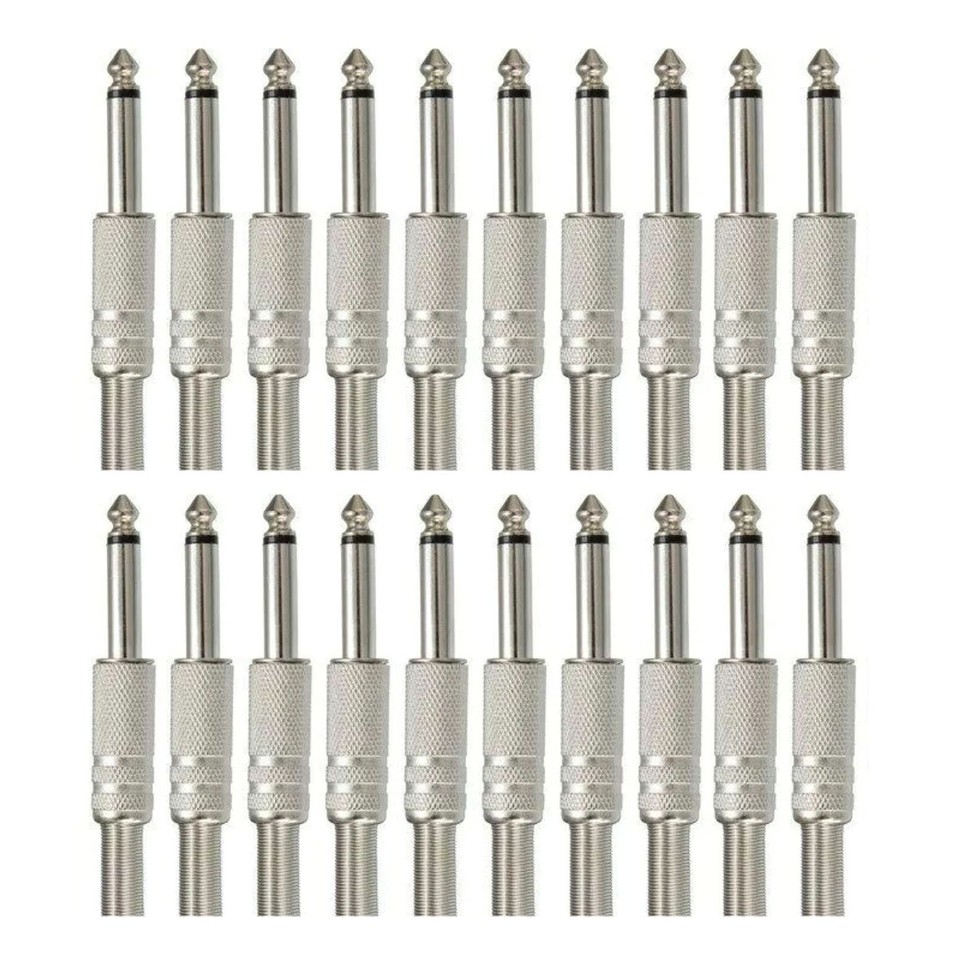 6.35mm 1/4in Mono TS Male Plug Solder Audio Cable With Rivet-Free ...