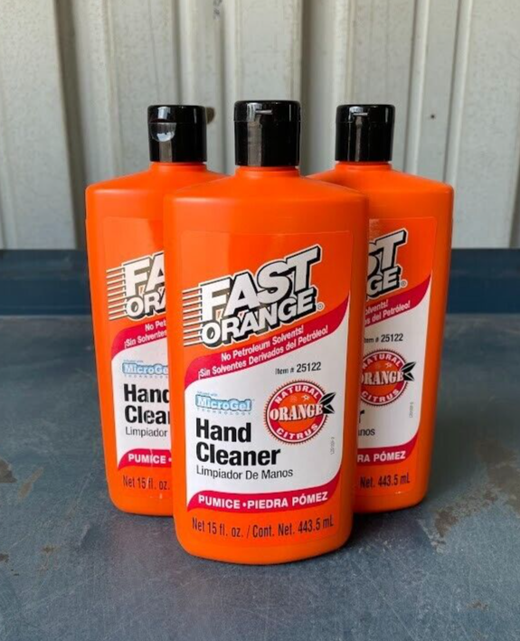 FAST ORANGE 15 OZ HAND CLEANER LOT OF 3 NATRUAL ORANGE CITRUS 25122 ...