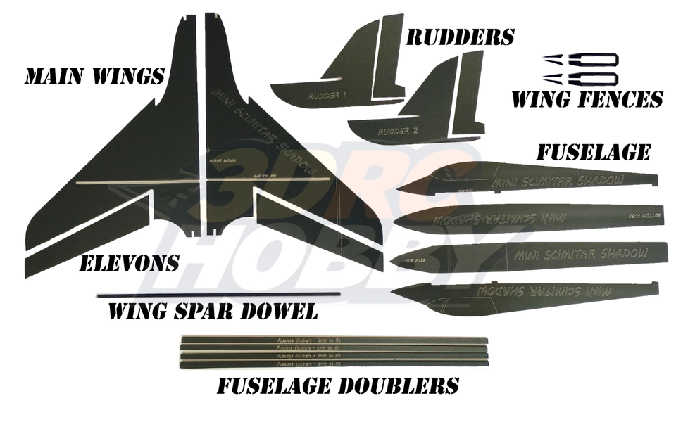 FPV Plane Scimitar Shadow 28" Wingspan RC Airplane Kit Foam Board Kit ...