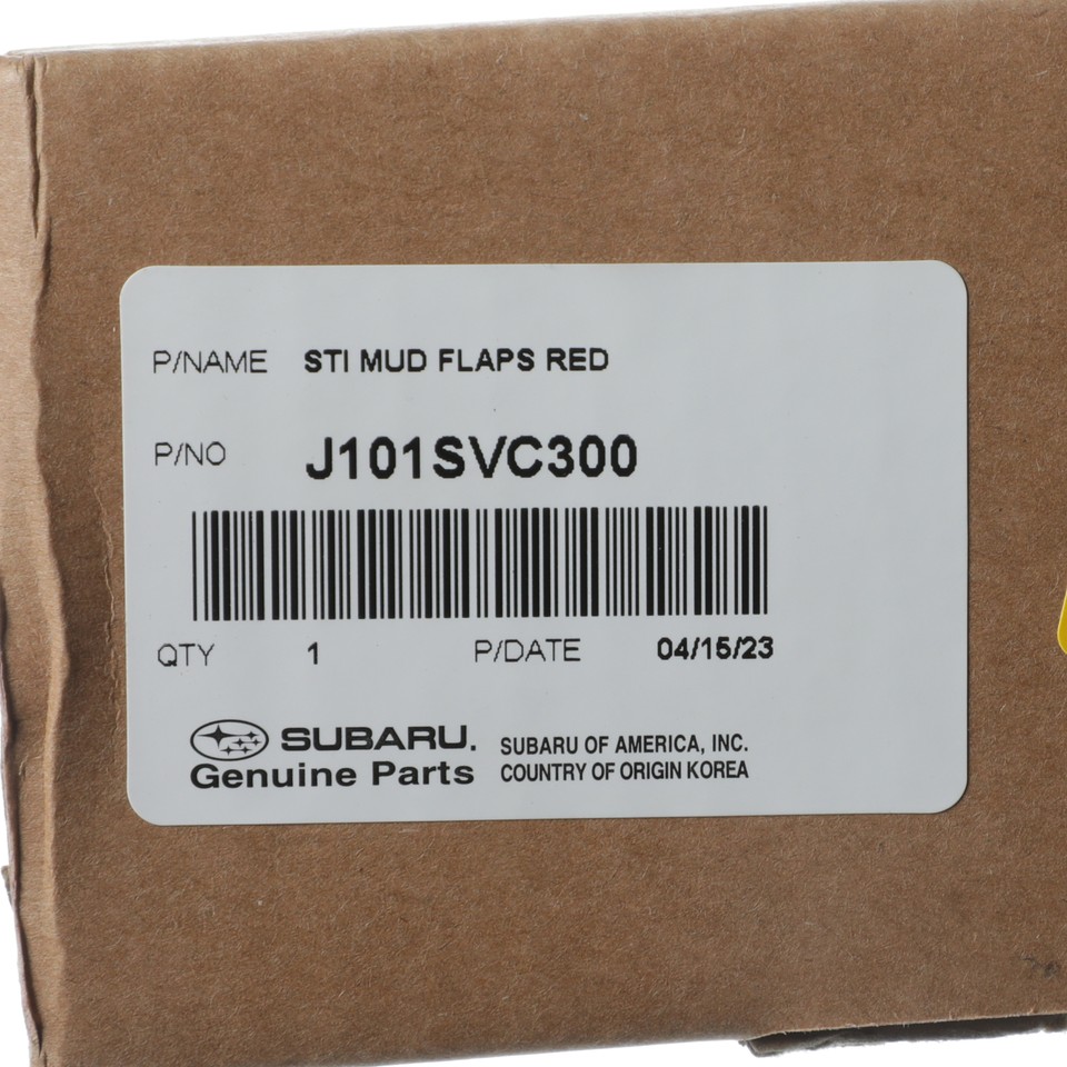 OEM NEW 2023-2024 Subaru WRX Cherry Red STI Splash Guard Mud Flaps ...