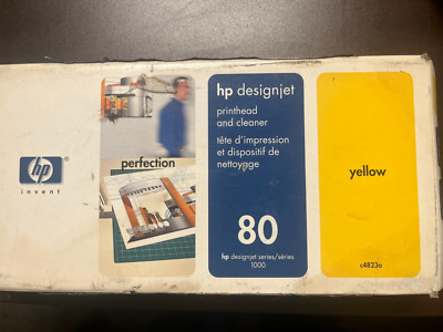 HP 80 Yellow Printhead and Cleaner (HP C4823A Yellow Printhead -Sealed ...