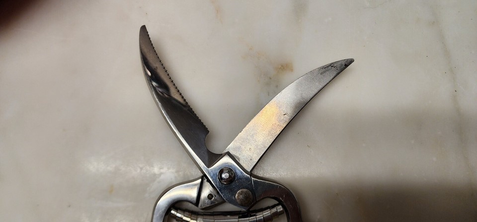 Vintage Germany BMF 90 ROSTFREI Silverplate Kitchen Meat Knife Scissors ...