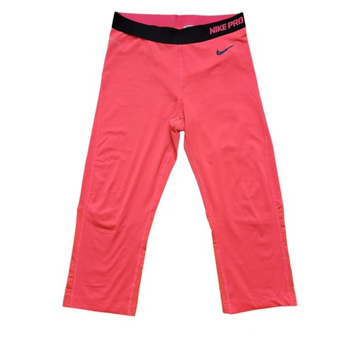 Nike Pro Hypercool Capris Womens Medium Laser Crimson/Black Dry Fit ...