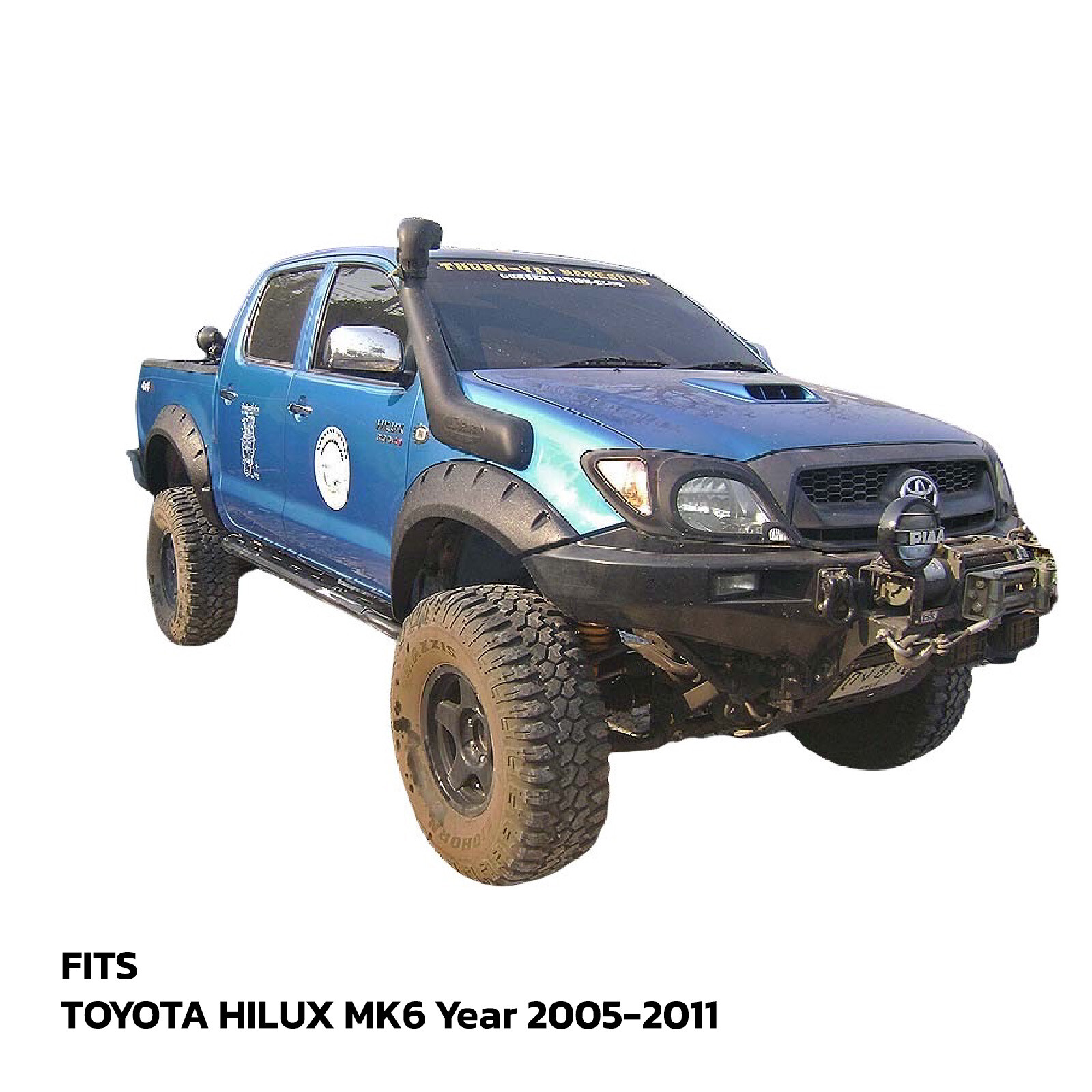 4 Drs Jungle OFF-ROAD FENDER FLARES ARCHES FIT TOYOTA HILUX MK6 VIGO ...