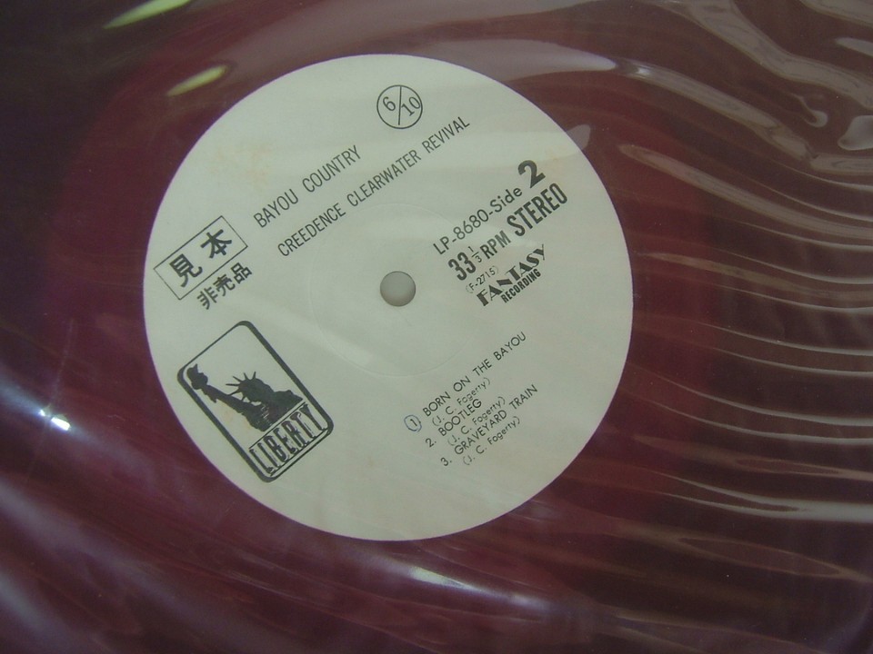 PROMO WHITE LABEL RED VINYL / CCR CREEDENCE CLEARWATER REVIVAL BAYOU ...