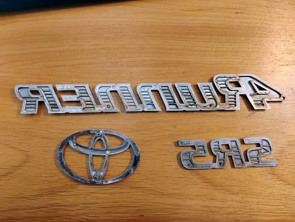 1996 - 2002 TOYOTA 4Runner SR5 Chrome Rear Hatch Tail Gate Emblems ...