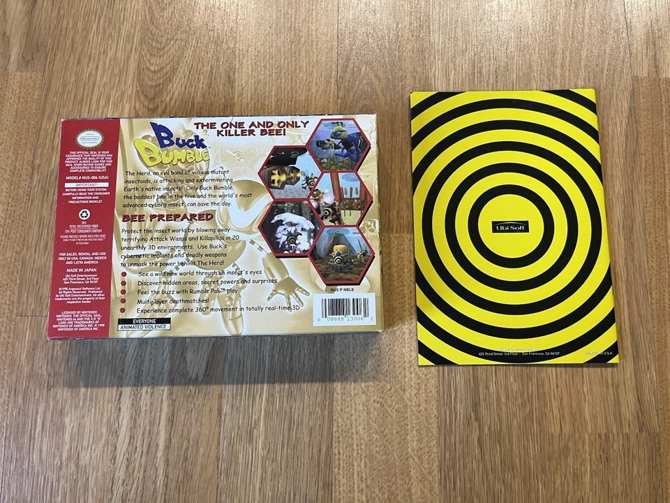 Buck Bumble Nintendo 64 N64 Box + Manual Only - No Game | eBay