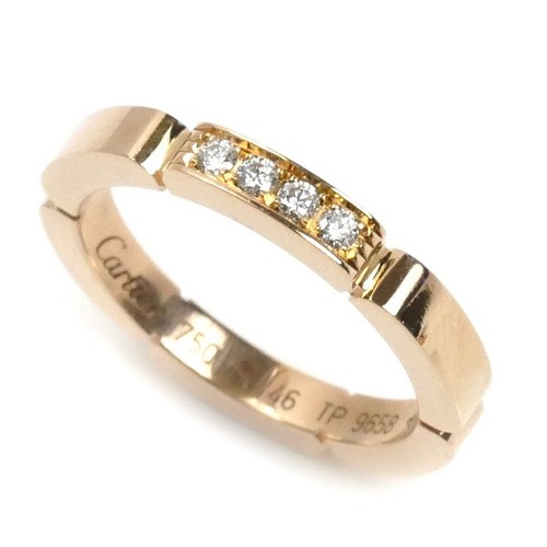 Cartier K18PG Pink Gold maillon Panthere 4P Diamond Ring B4080546 #3 ...
