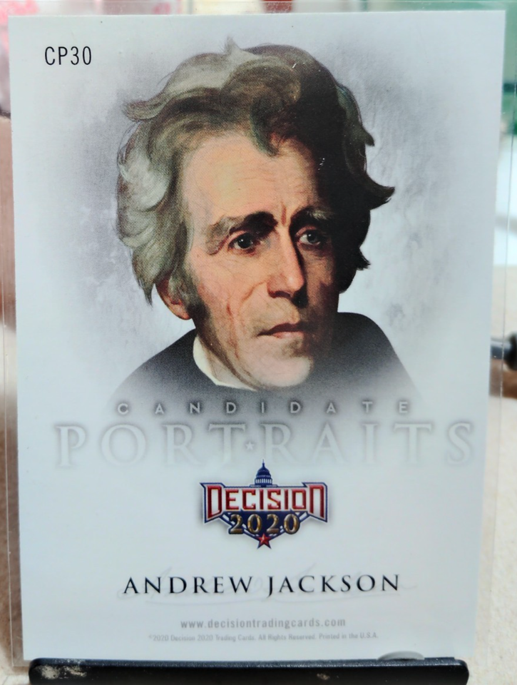 POTUS ANDREW JACKSON 2020 DECISION VAULT SILVER VARIATION SP #/20 CARD ...