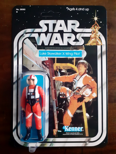 Vintage Star Wars Figure Luke Skywalker X-Wing Pilot Recard 21 Back ...
