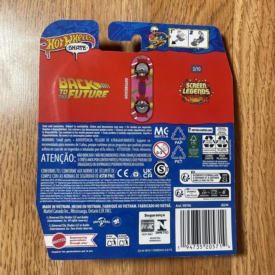 Hot Wheels Skate Back to the Future Hoverboard Screen Legends 3/10 | eBay