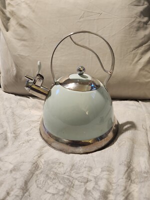 MasterClass Premium Cookware Stainless Steel Light Robin Blue Tea Pot ...