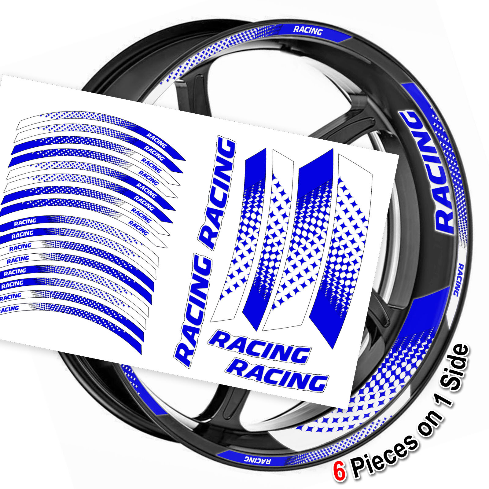 Blue GP7 Graphic Wheel Stickers 17" For Yamaha YZF-R7 21-22 | eBay