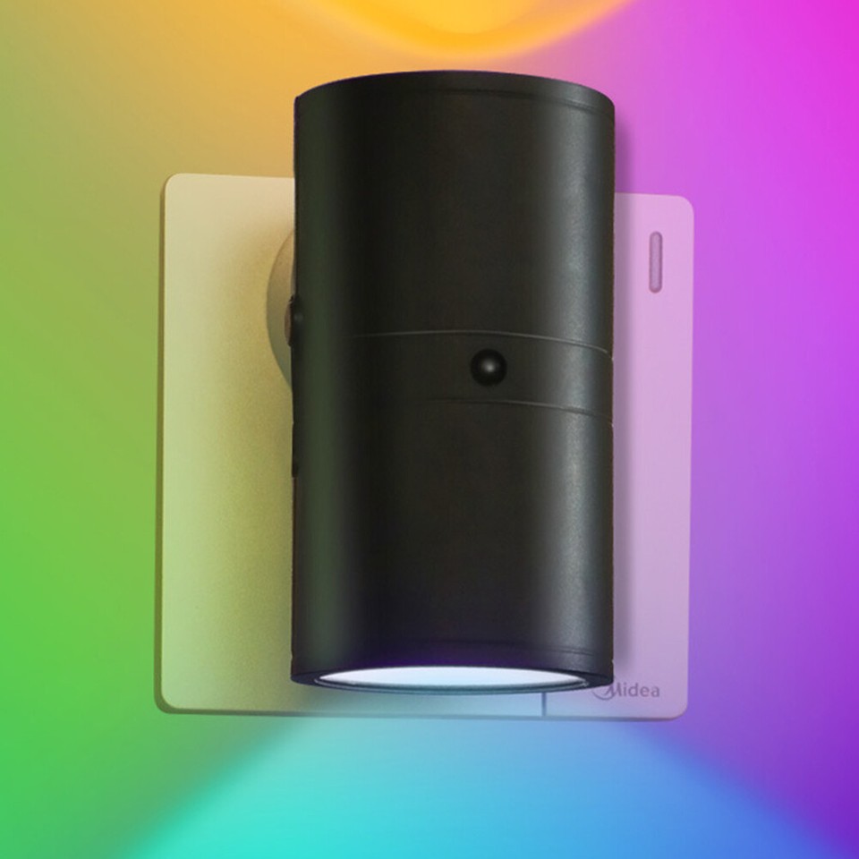 US Plug Night Light RGB/3 Color Dimmable Wall Socket Lamp Remote ...