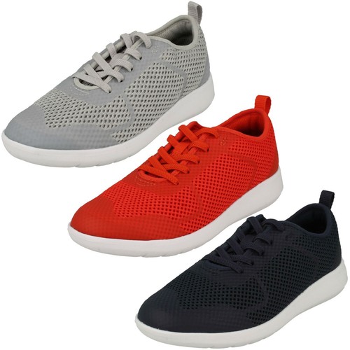Childrens Boys Girls Clarks Lace Up Trainers Scape Soar K | eBay
