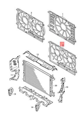 Genuine AUDI VW A4 Avant S4 quattro A5 S5 Cabriolet Twin Fan Ring ...