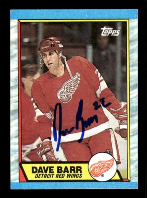 DAVE BARR SIGNED 1989-90 TOPPS #13 DETROIT RED WINGS ON-CARD AUTO | eBay