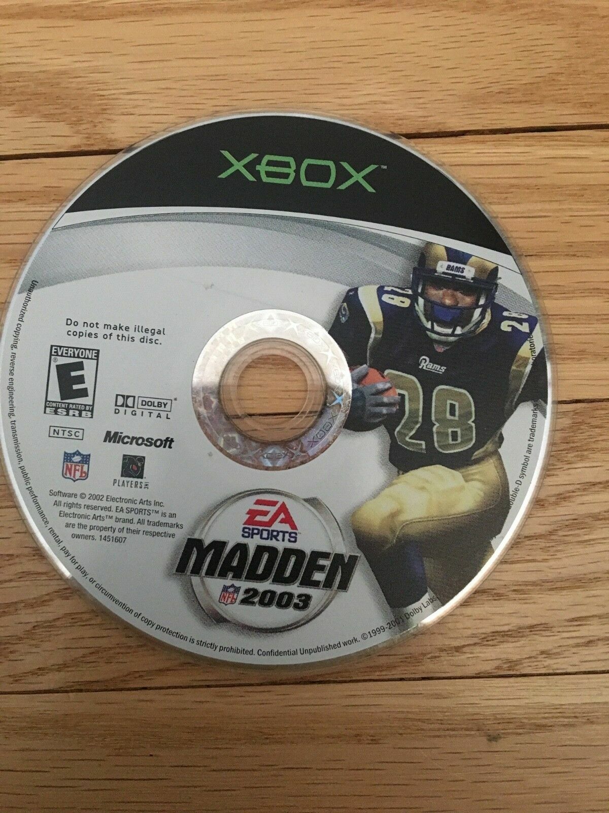 EA SPORTS MADDEN NFL 2003 - XBOX - DISC ONLY - FREE S/H - (B4) | eBay