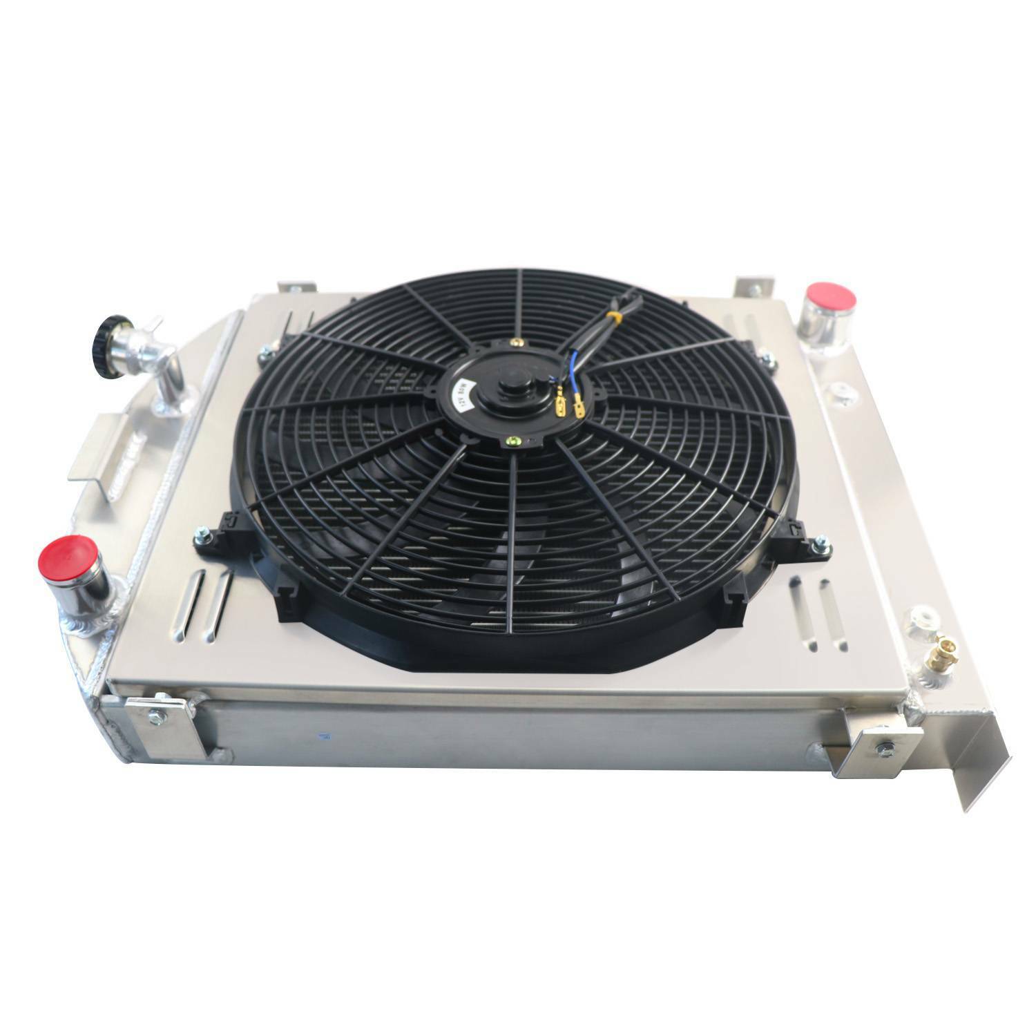 4 Row Radiator+Shroud Fan For 1930-1938 1932 FORD Model HIGH BOY COUPE ...