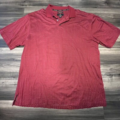 Gary Player Polo Shirt Mens Extra Large Red Dots Short Sleeve Golf ...