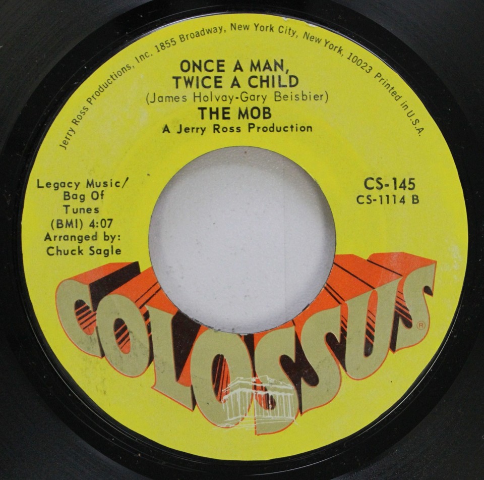 Soul 45 The Mob - Money / Once A Man, Twice A Child On Colossus Records | eBay